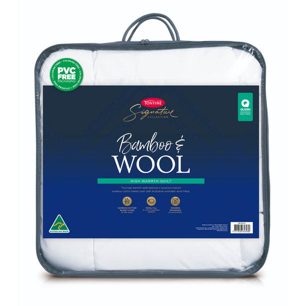 Signature Bamboo Cotton Washable Wool Quilt - High Warmth - Tontine