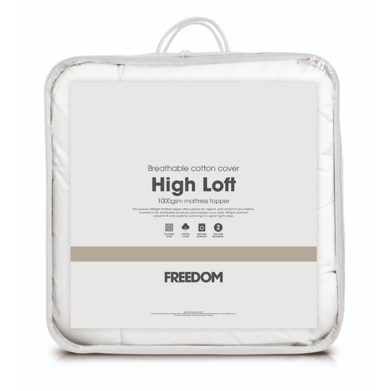 Freedom High Loft 1000gsm Mattress Topper - Tontine